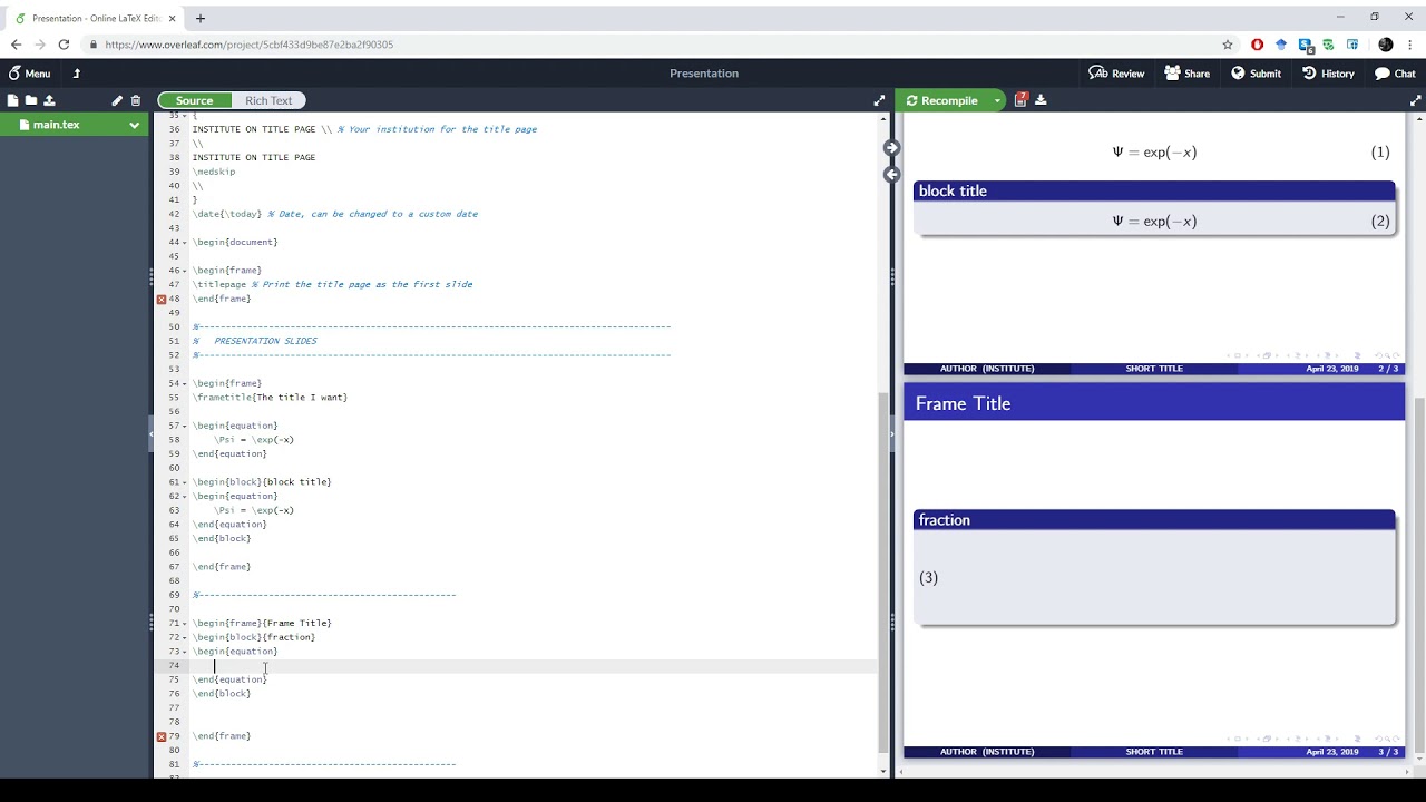 Overleaf Beamer Templates