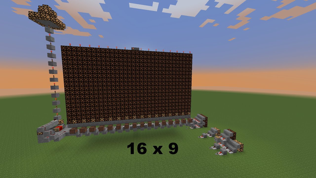How To Make A Minecraft Redstone Lamp Screen Control Every Pixel At