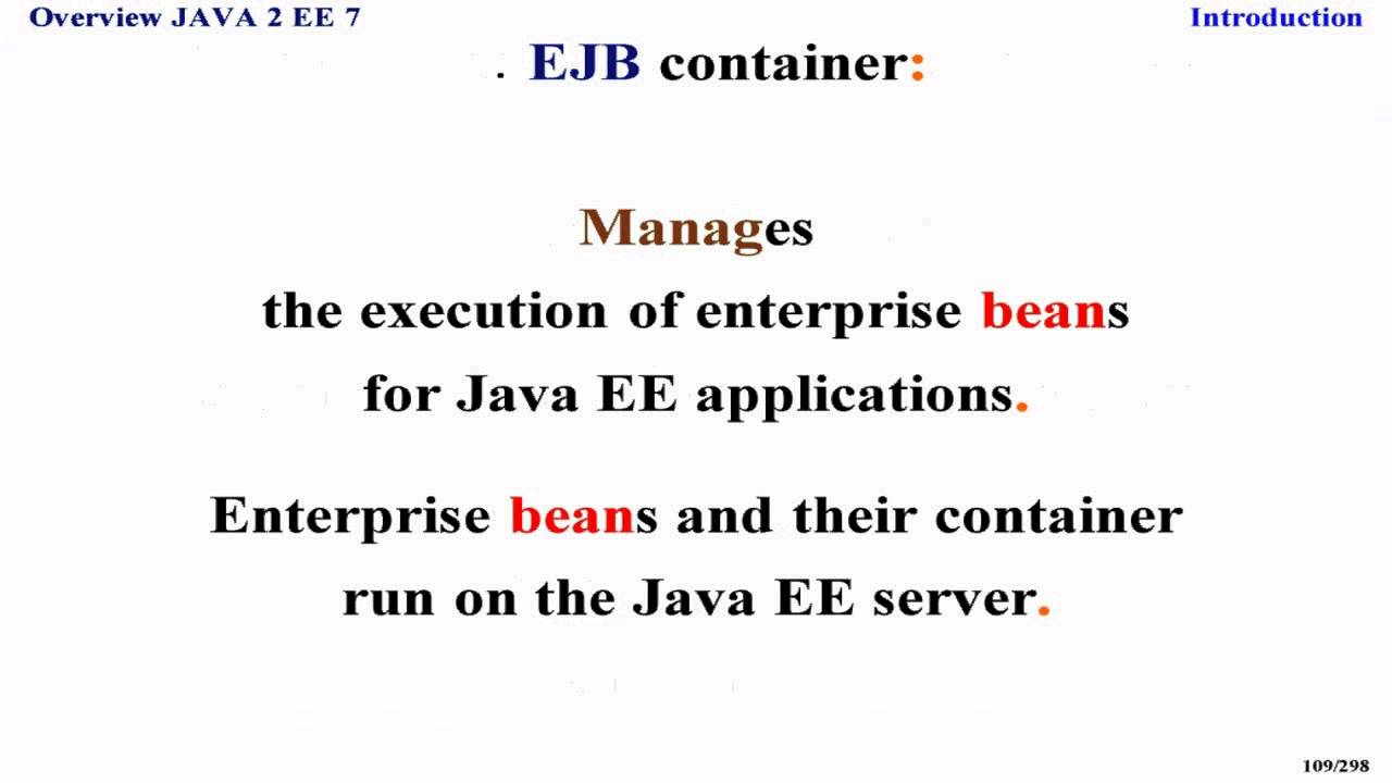 Overview Of Java Enterprise Edition 7 Youtube