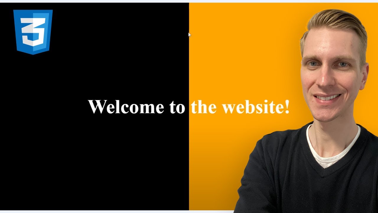 How To Split A Background Into 2 Colors With Html Css Youtube