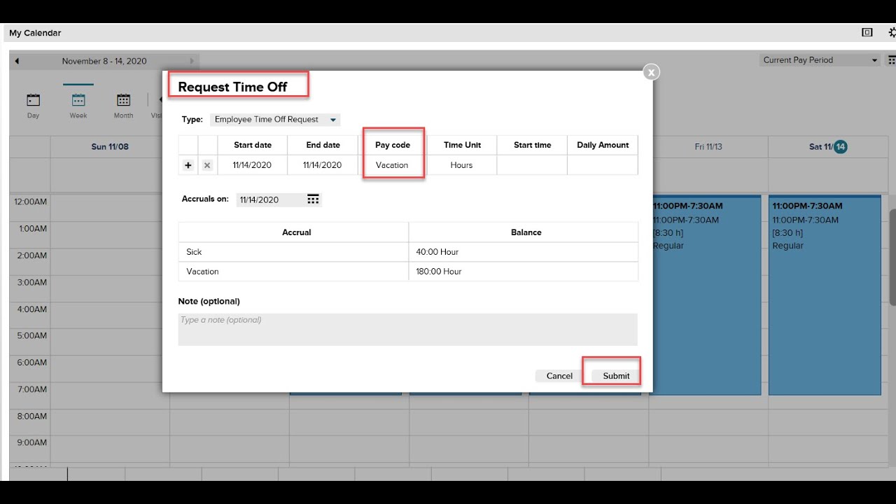 Kronos Time Off Request Tutorial Youtube