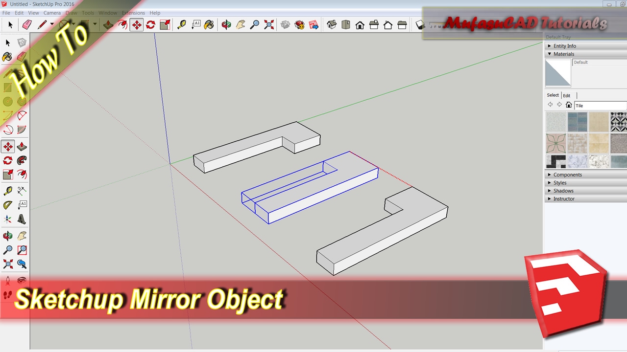 Sketchup How To Mirror Object Youtube