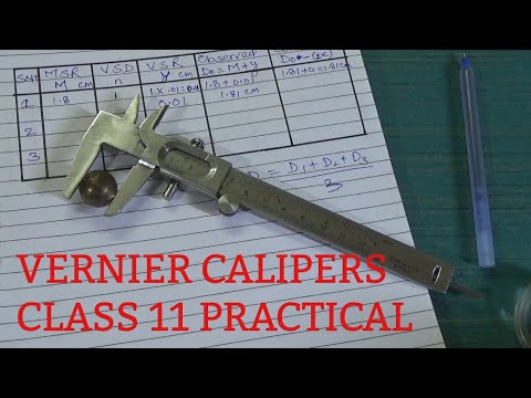 Vernier Calipers Class 11 Physics Practical Youtube