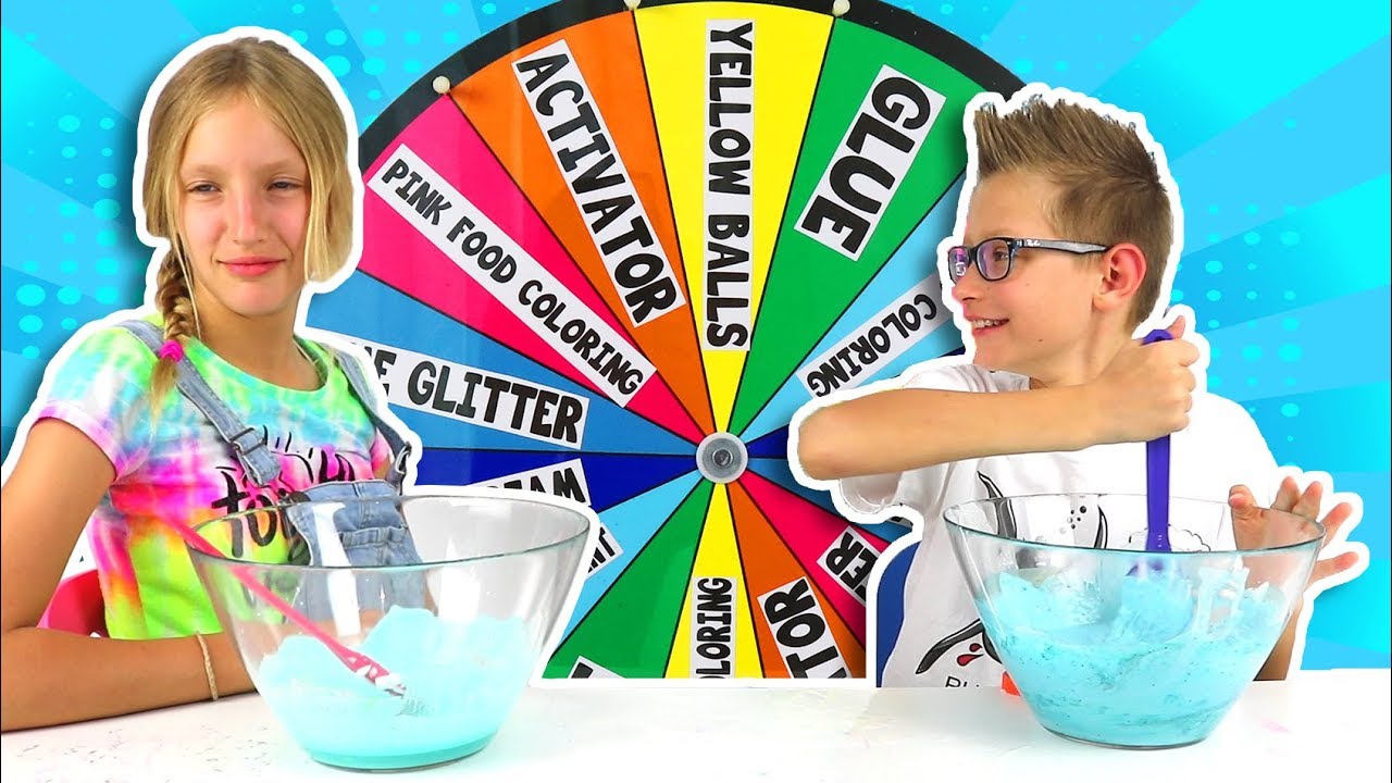 Mystery Wheel Of Slime Challenge Youtube