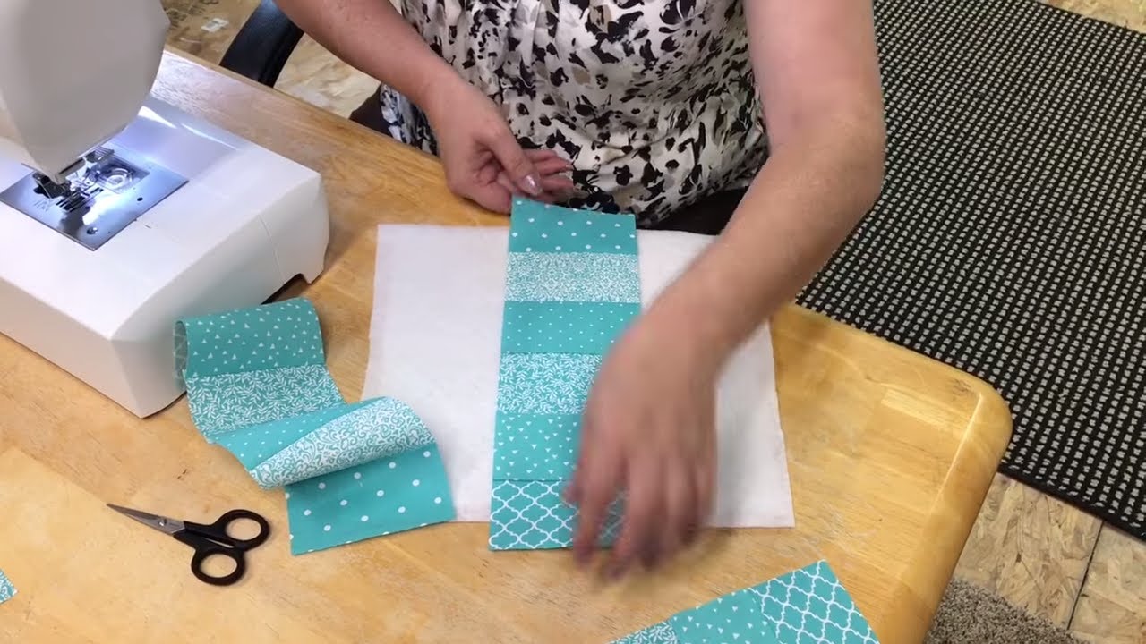 Strip Quilt Blocks 13 14 15 16 Using Quilt As You Go Qayg Youtube