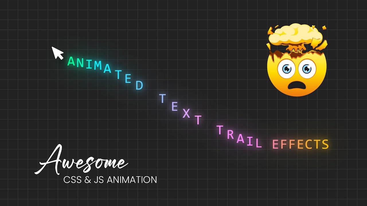 Animated Text Trail Effects Using Css Javascript Youtube