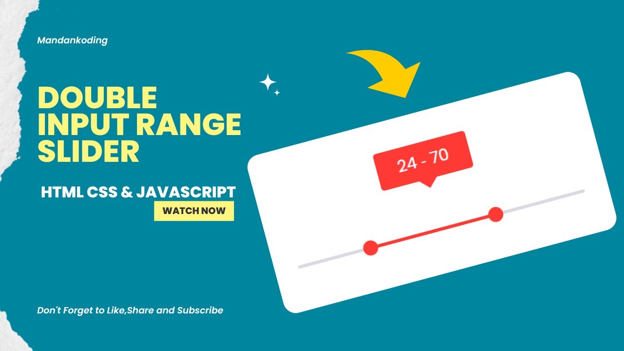 Double Input Range Slider Html Css And Javascript Youtube