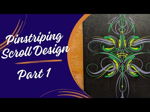Full Pinstriping Scroll Design Part 1 Youtube