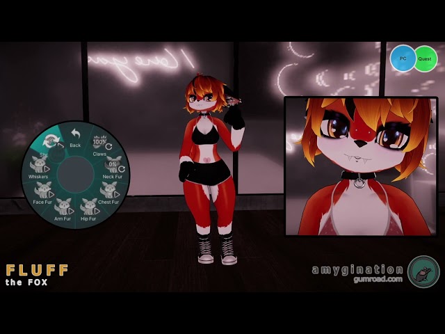 Fluff the cute Fox - PC & Quest VRChat Furry Avatar - *PERSONAL LICENSE ...