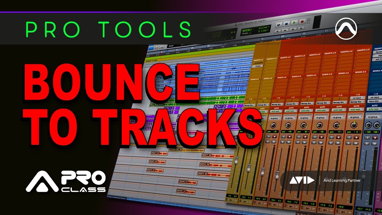 Bounce To Tracks Tutorial De Pro Tools Em Português Youtube