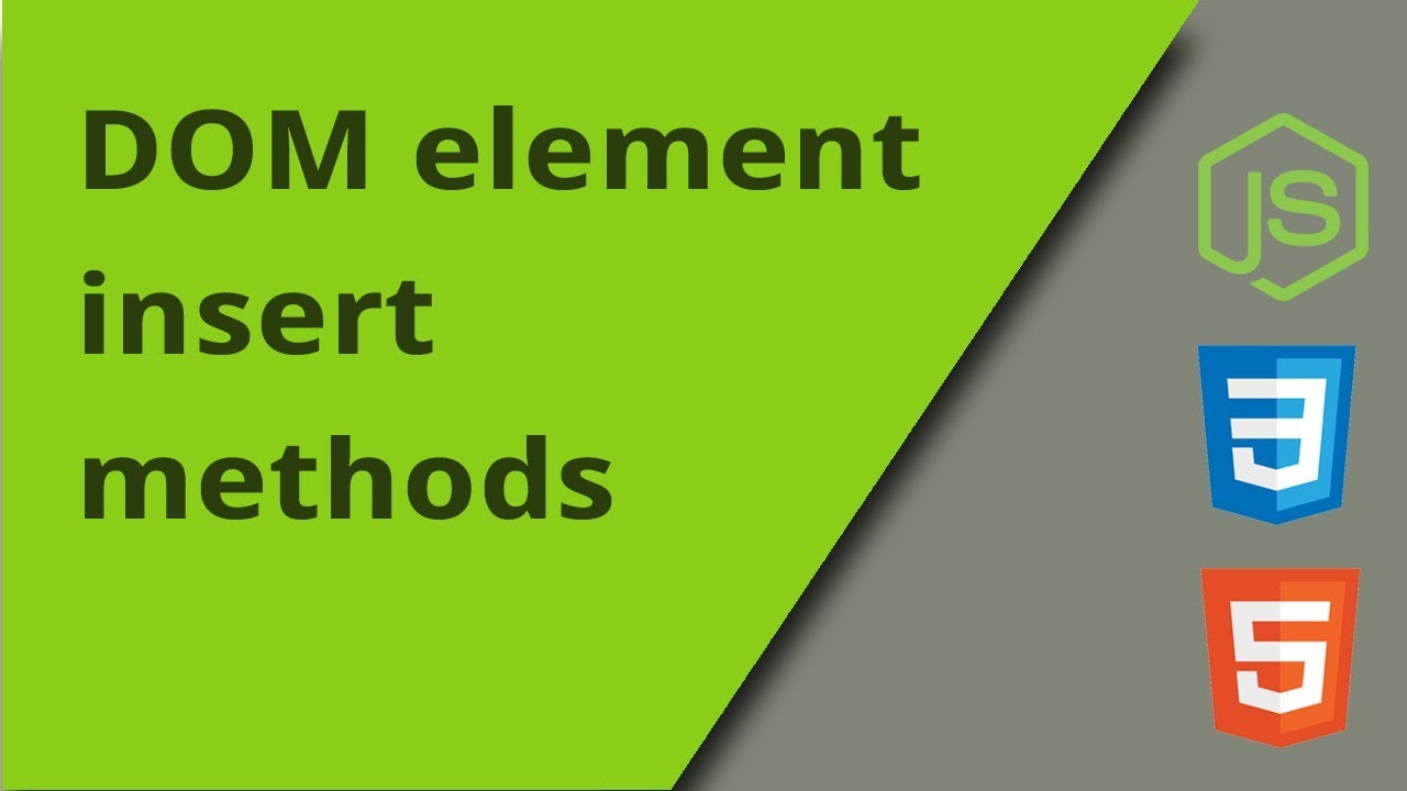 Dom Methods Insertbefore And Insertadjacentelement Youtube