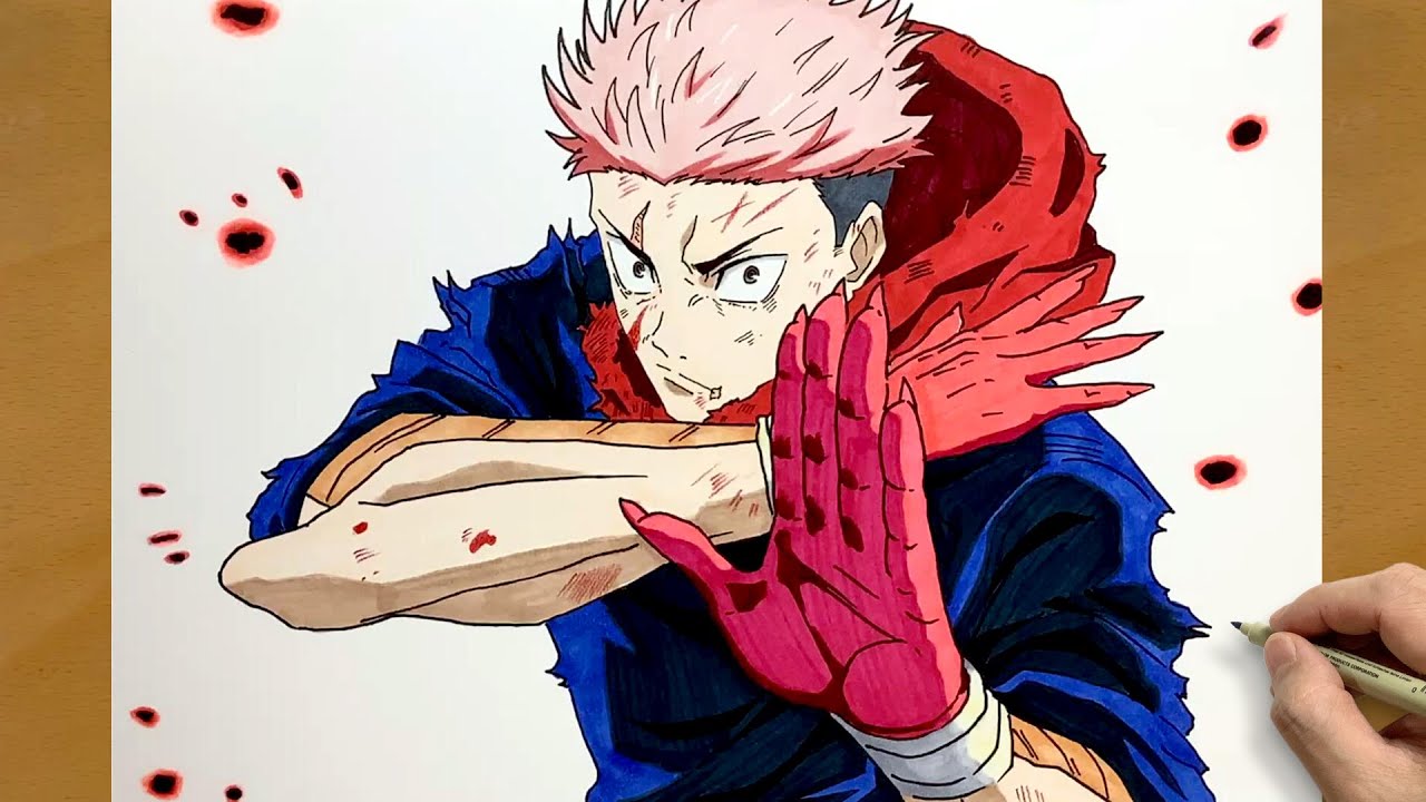 How To Draw Yuji Itadori From Jujutsu Kaisen Anime Art Process Step