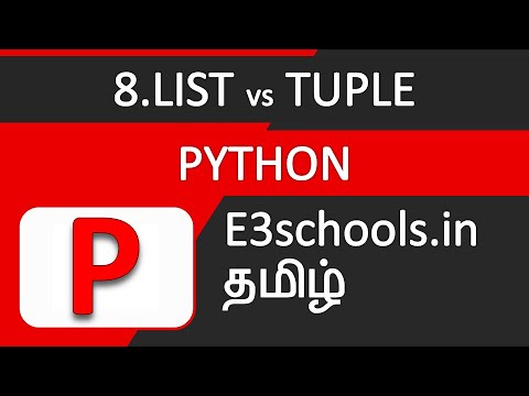 List Vs Tuple Python Python Tutorial E3schools Youtube