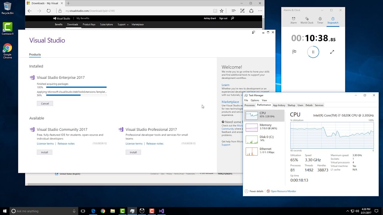 Installing Visual Studio 2017 Youtube
