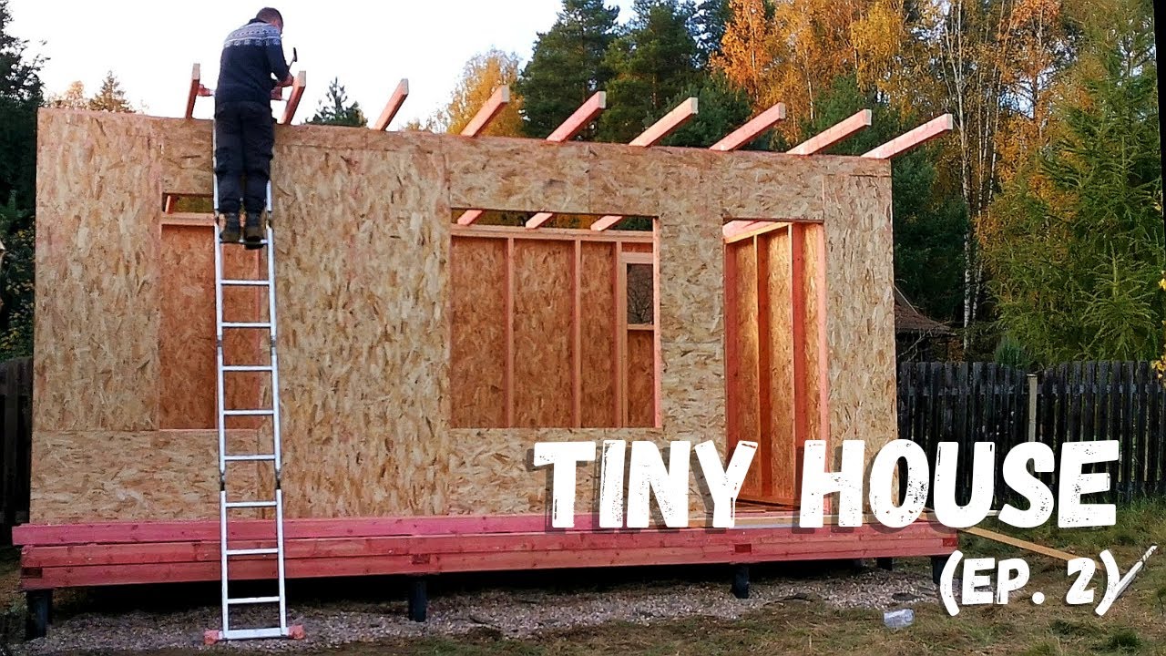Building A Tiny House Diy Mini House Ep 2 Time Lapse Youtube