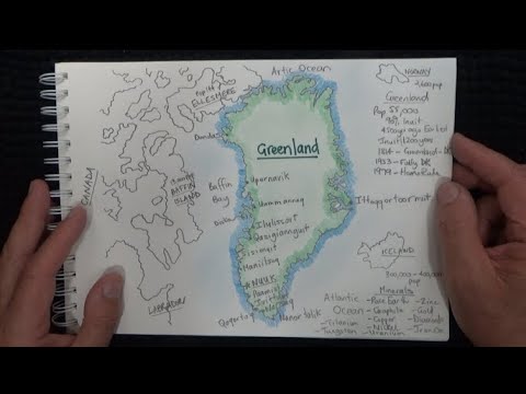 Asmr Drawing A Map Of Greenland Australian Accent Chewing Gum
