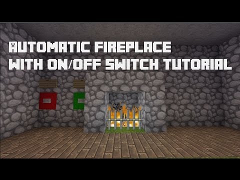 Minecraft Xbox360 Automatic Fireplace With On Off Switch Tutorial