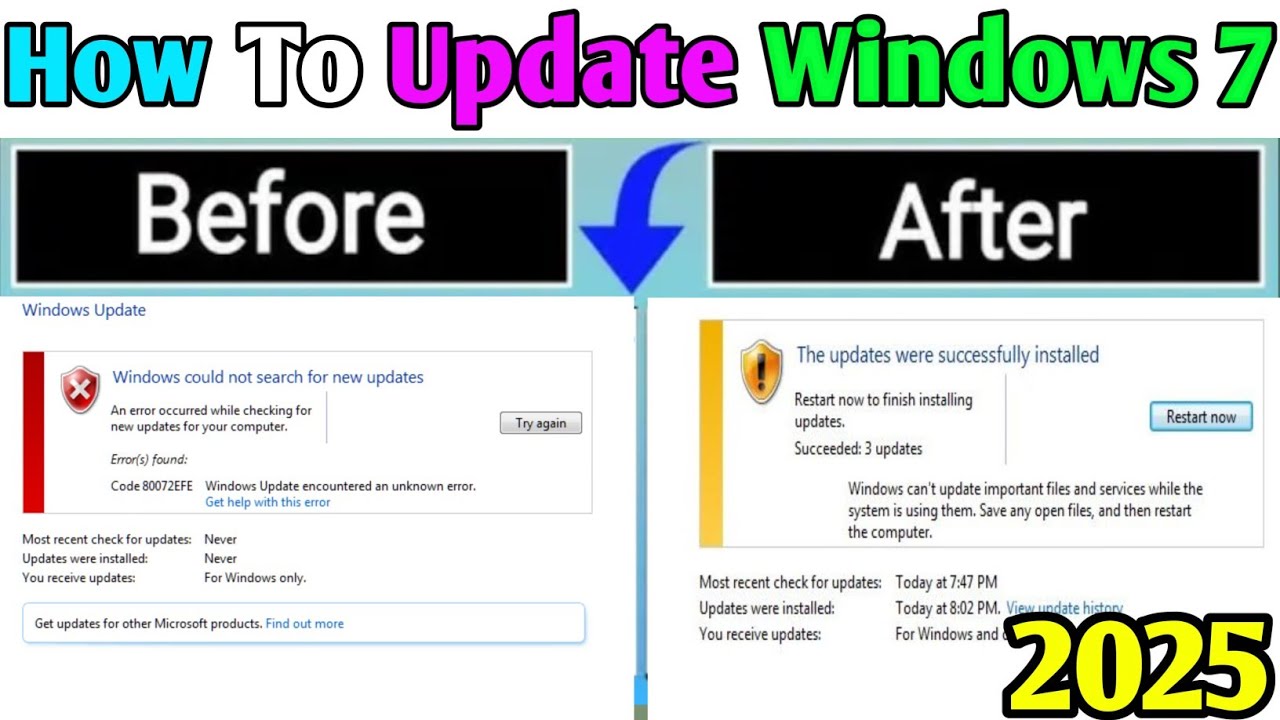 How To Update Windows 7 2025 Windows 7 Ko Update Kaise Kre 2025