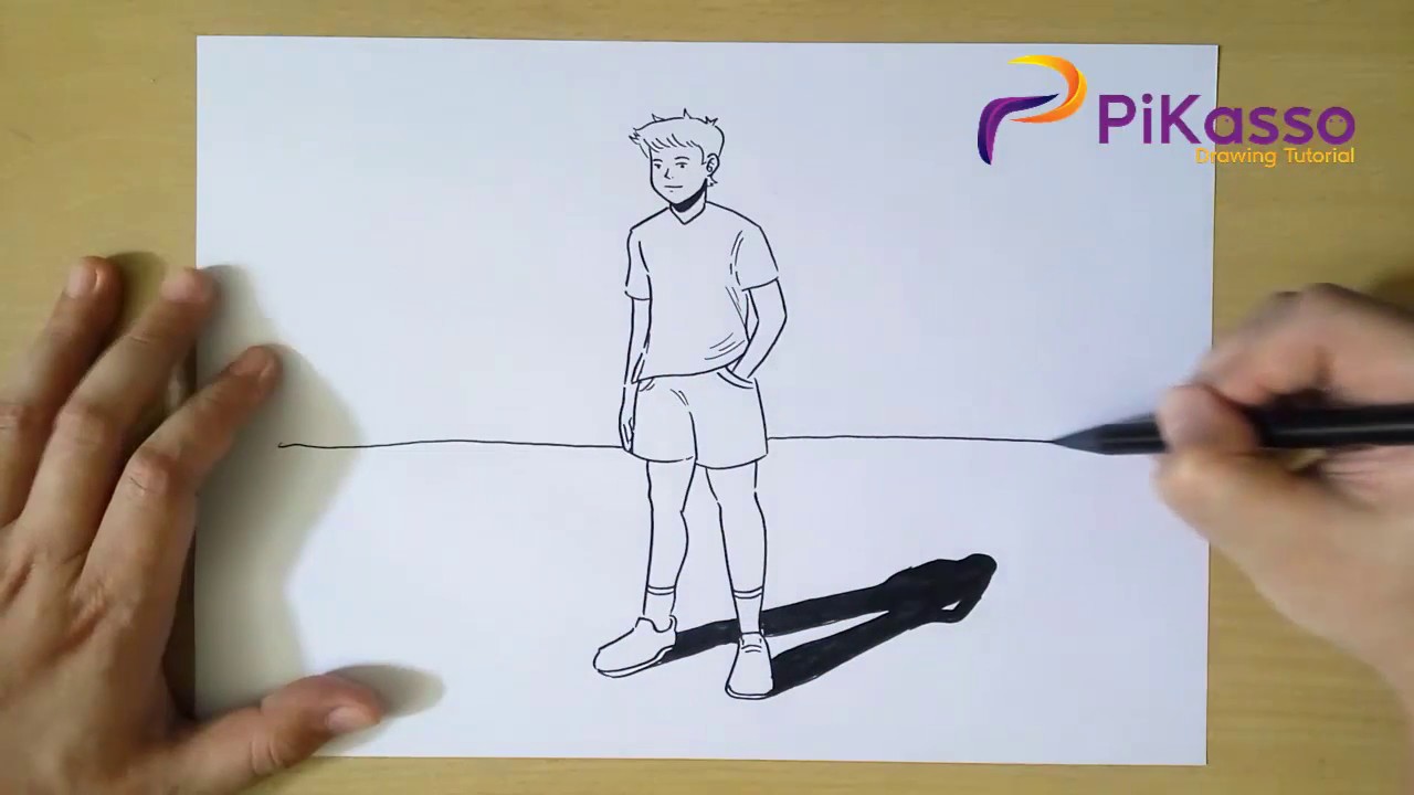How To Draw A Man Standing Step By Step