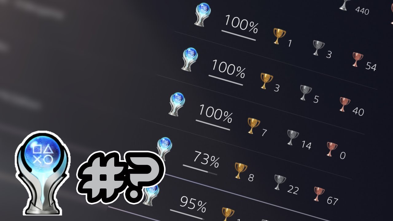 My Platinum Trophy Collection Youtube