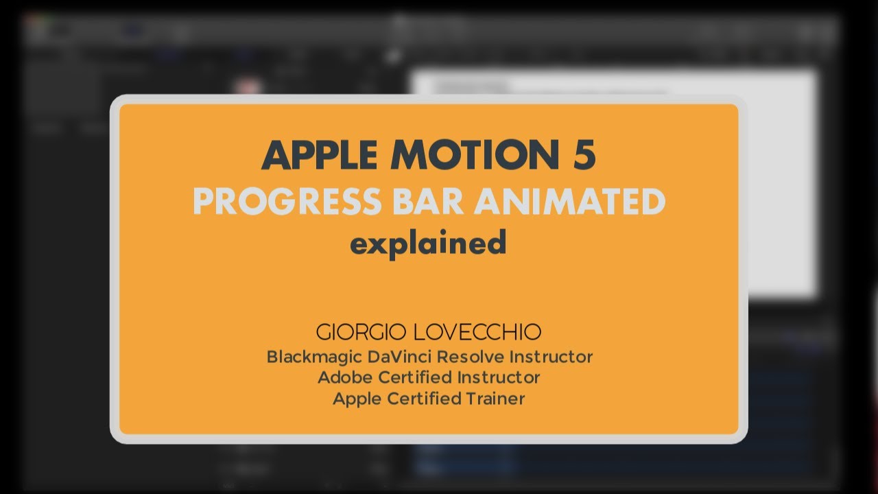 Apple Motion 5 Animated Progress Bars Tutorial Ep 4 Ita Youtube