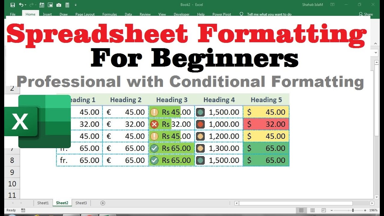How To Format An Excel Spreadsheet To Look Professional Youtube