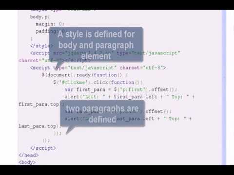 Jquery Tutorial Jquery Offset Method Youtube
