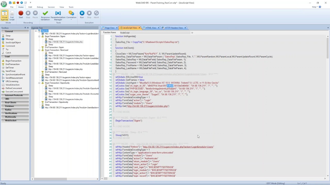 Webload Using Parameterization Manager Youtube