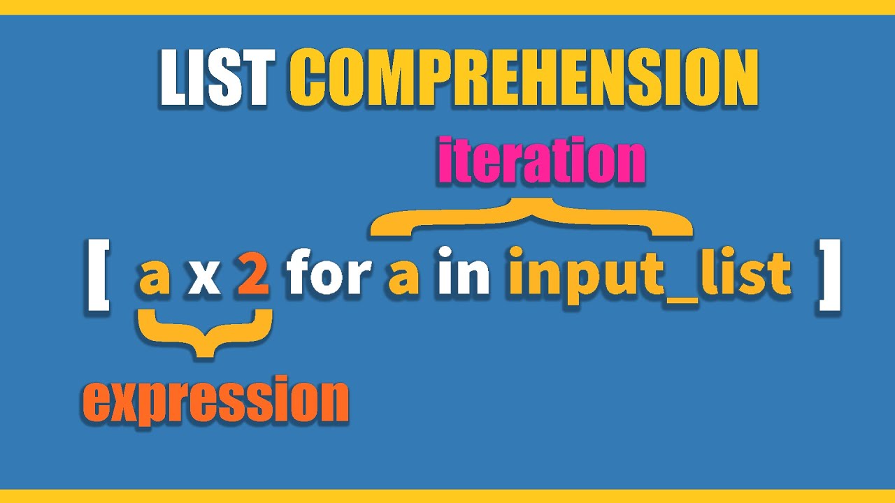 List Comprehension Python Explained With Example Youtube