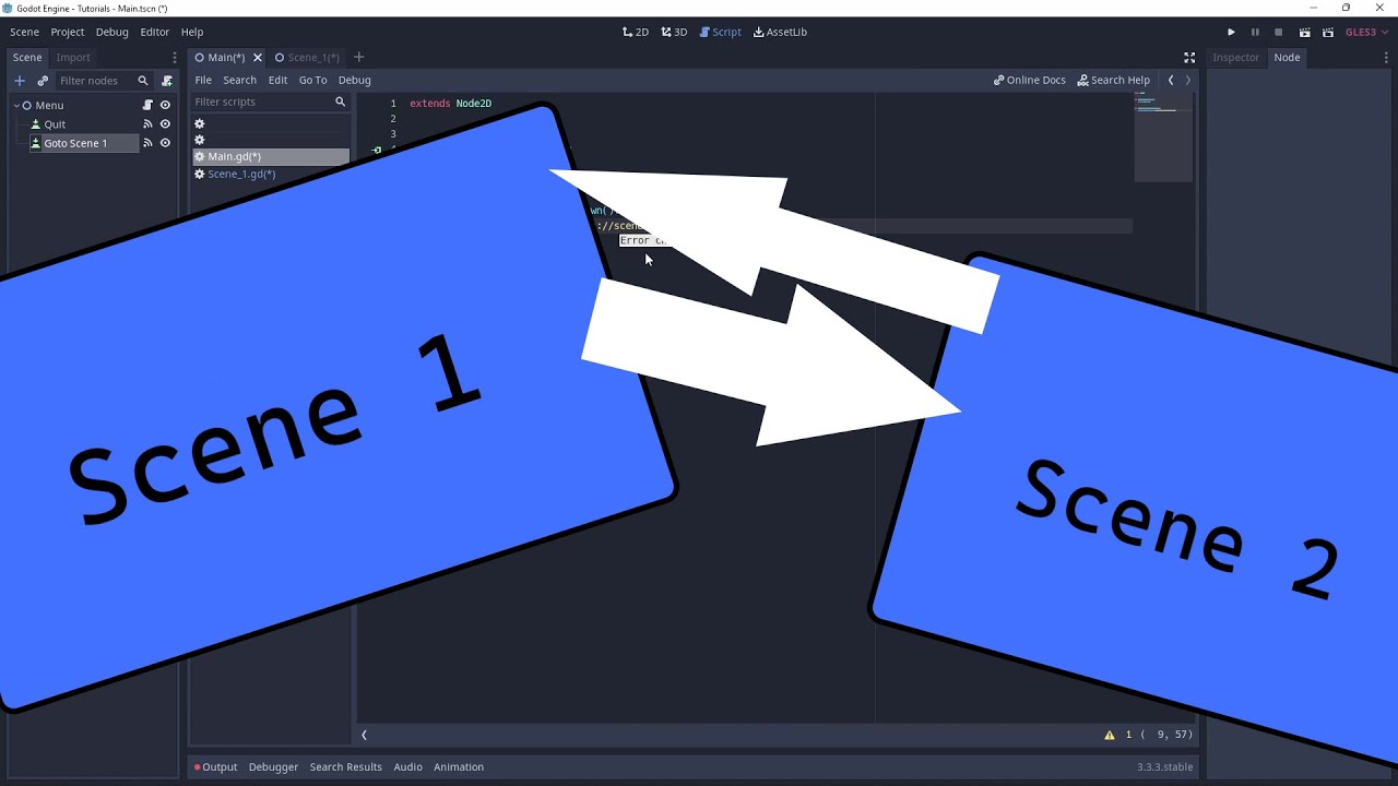 Godot How To Change Scene In Game Youtube