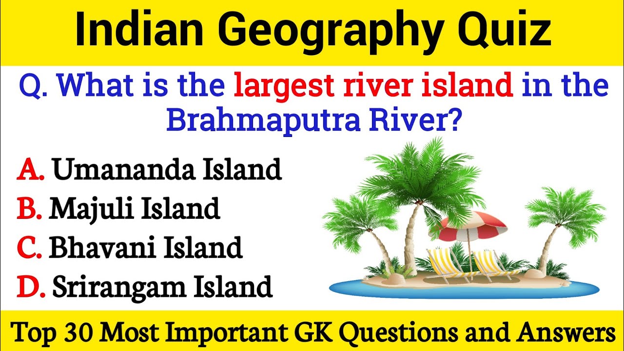 Indian Geography Quiz Geography Important Questions Youtube