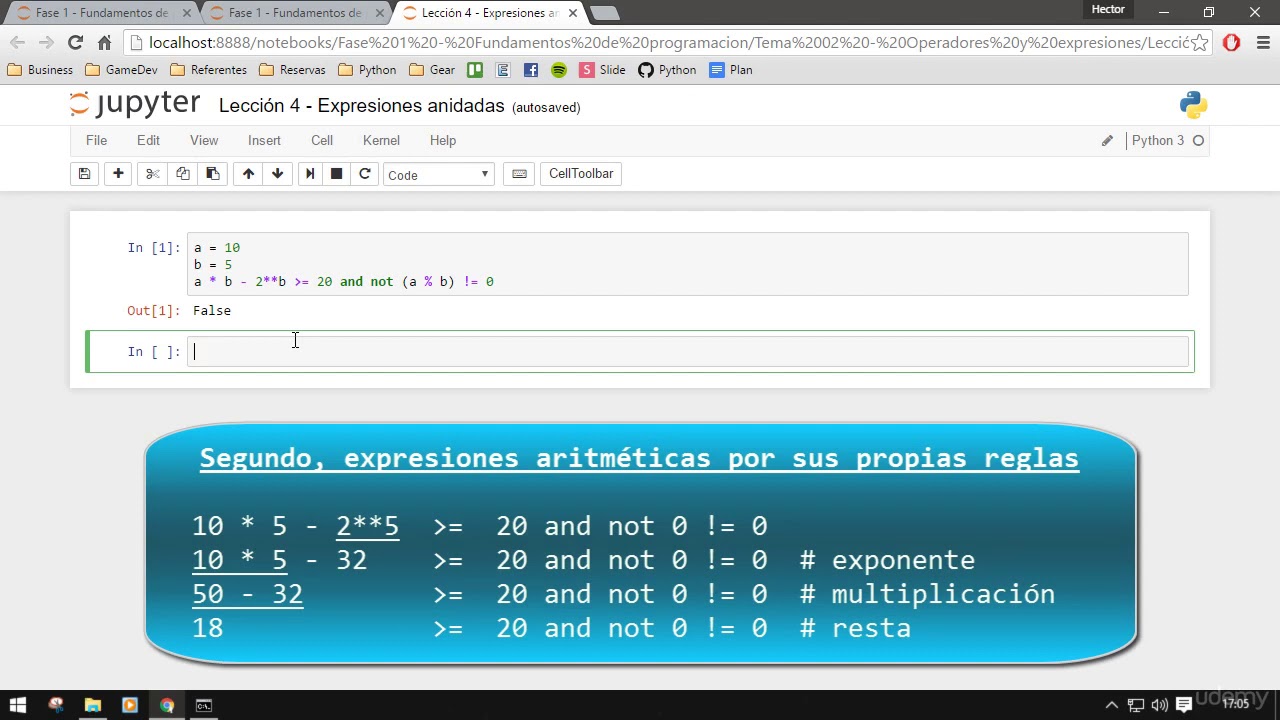 Curso Python Expresiones Anidadas Youtube