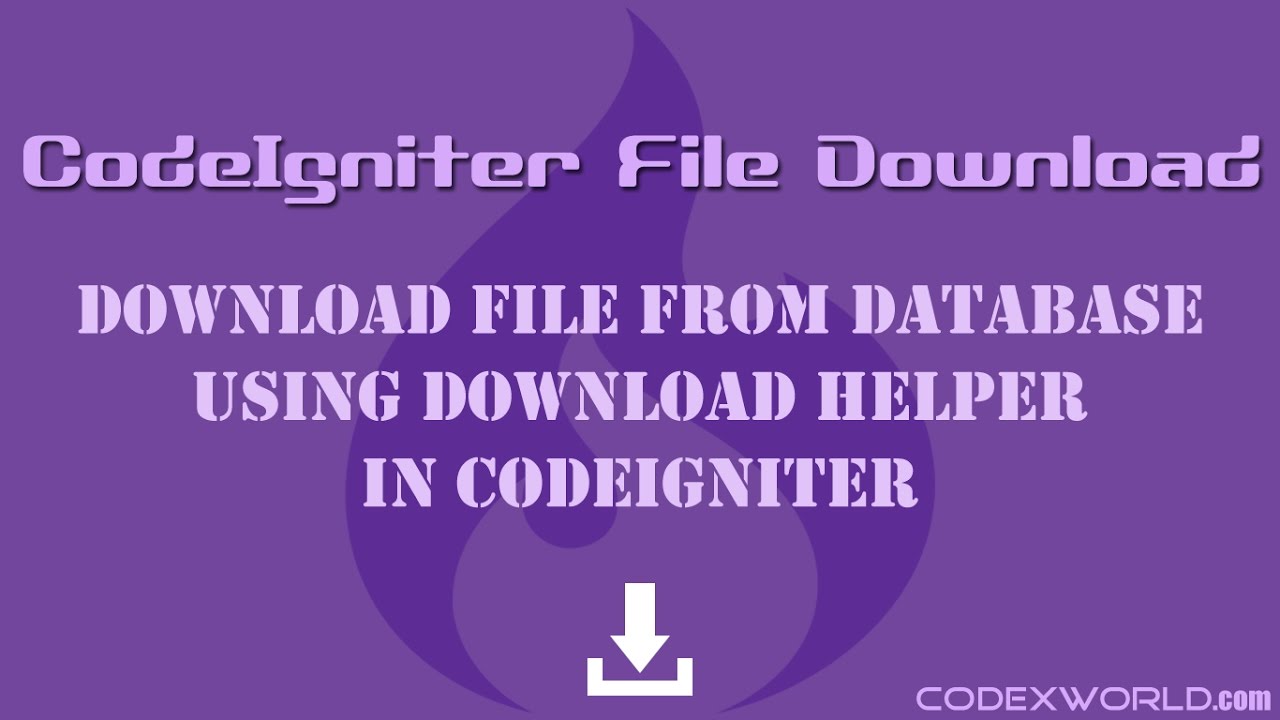 Download File From Database In Codeigniter Youtube