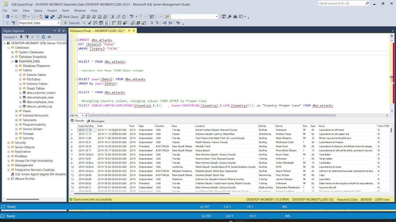 Data Wrangling And Cleaning Sql For Beginners Youtube