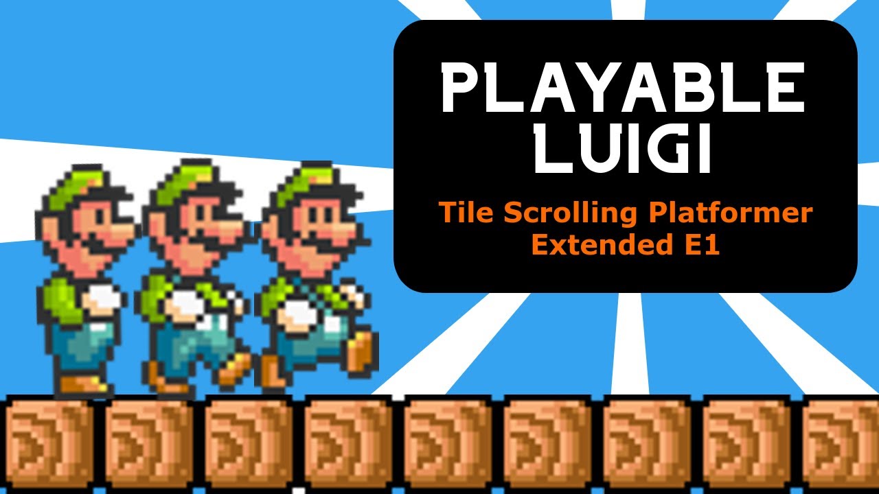 Adding Playable Luigi Tile Scrolling Platformer Extended E1 Scratch