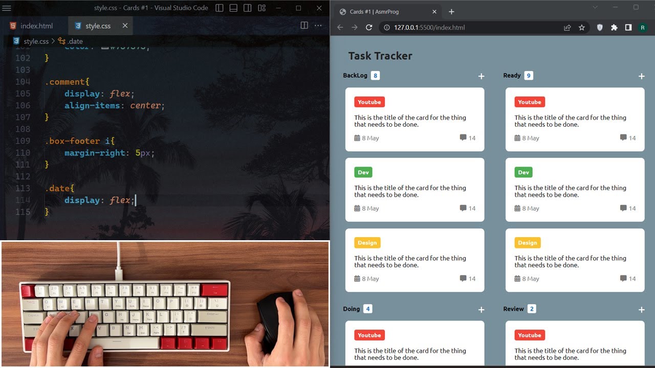 Asmr Programming Task Tracker Ui Design No Talking Youtube