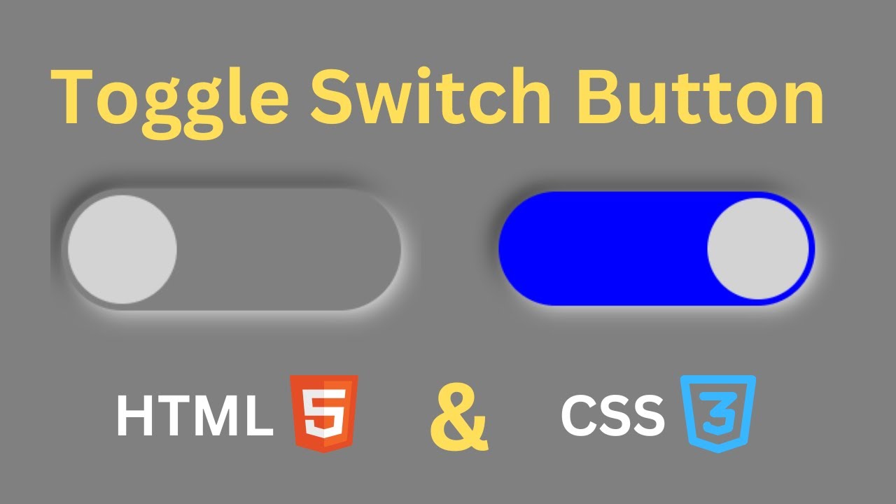 Create Simple Toggle Switch Button Using Html And Css No Javascript