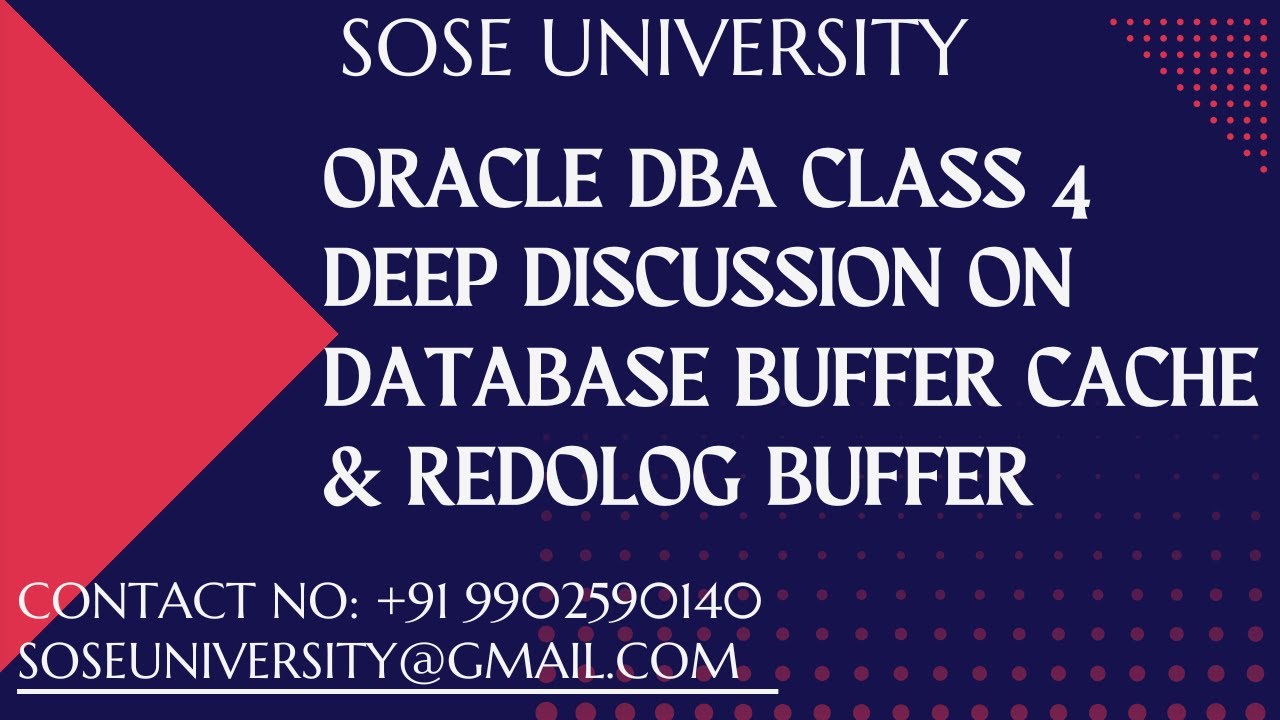 Oracle Dba Class 4 Deep Discussion On Database Buffer Cache Redolog