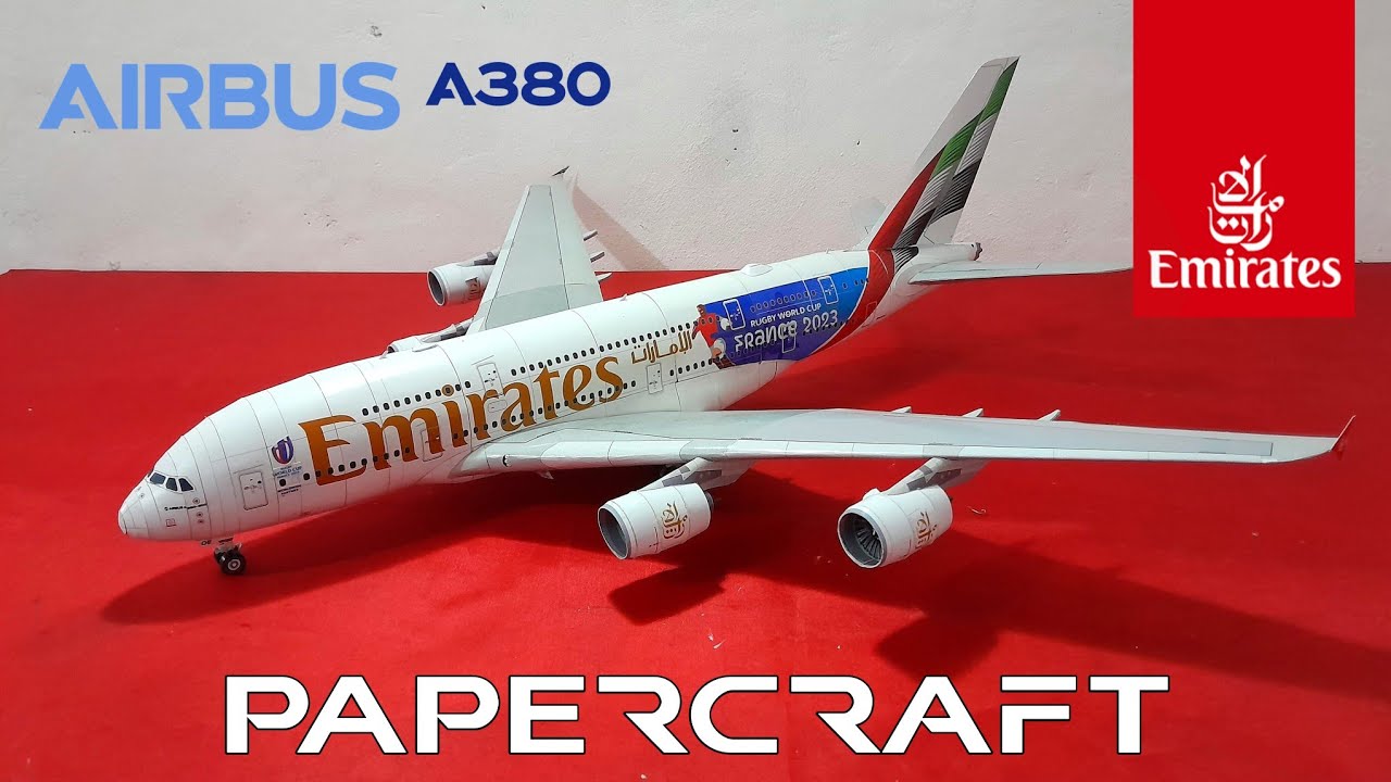 Amazing Airbus A380 800 Emirates Special Livery Papercraft Papermodel
