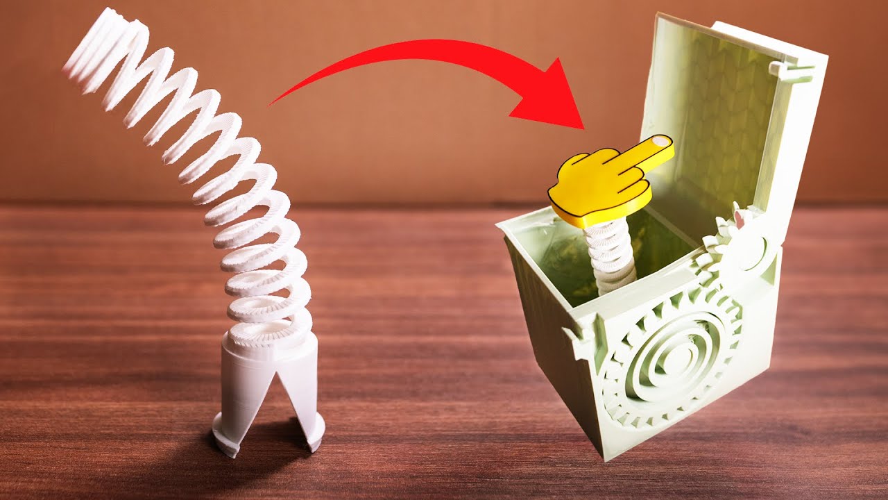 I Put A 3d Printed Spring Inside A Spring Loaded Box Youtube