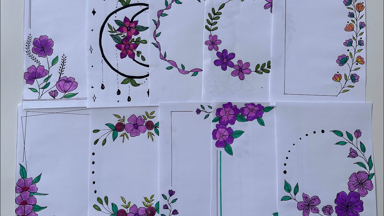 Lilac Mixed With Border Design Romantic Flower Border Download Our