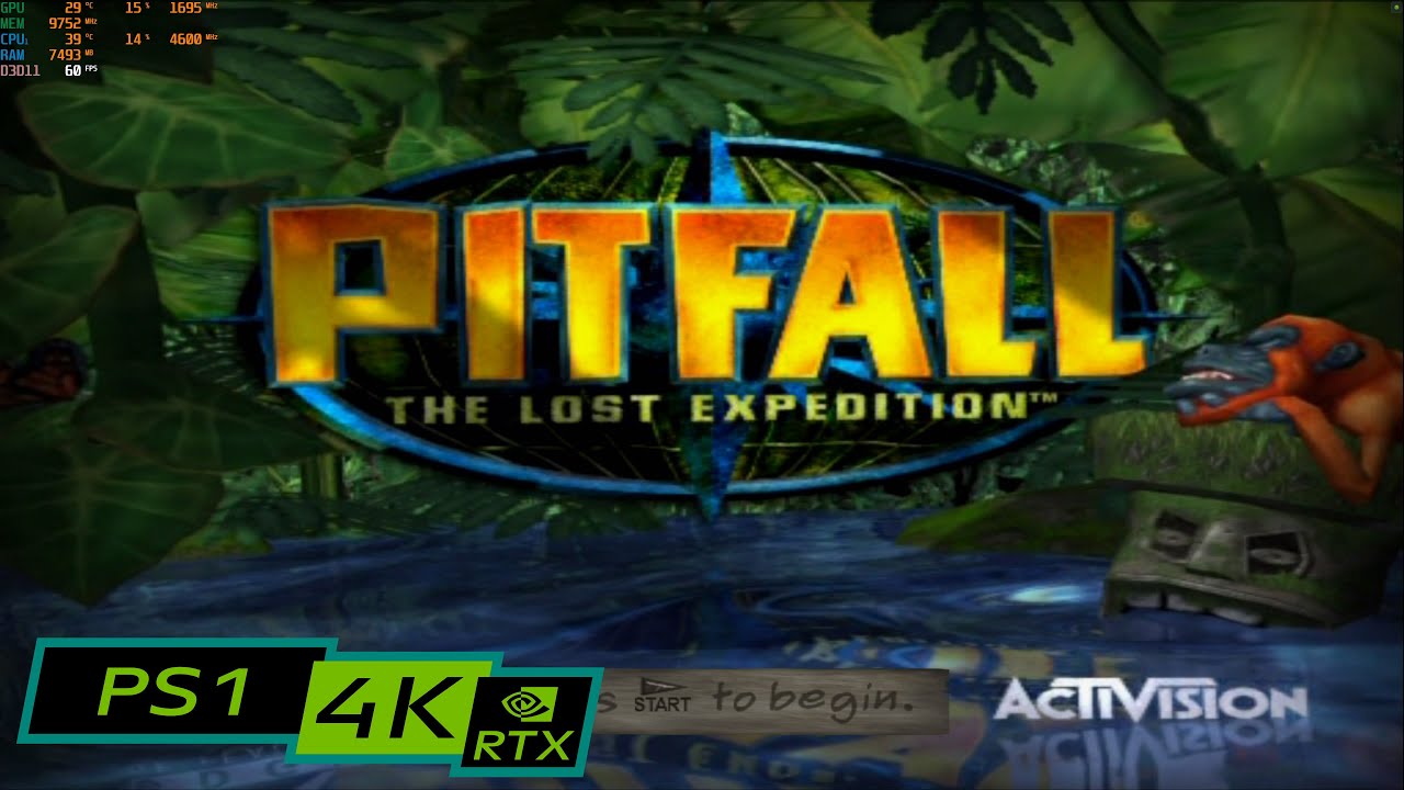 Pitfall The Lost Expedition Rtx 3090 4k Ps2 Emulator Pcsx2 Youtube