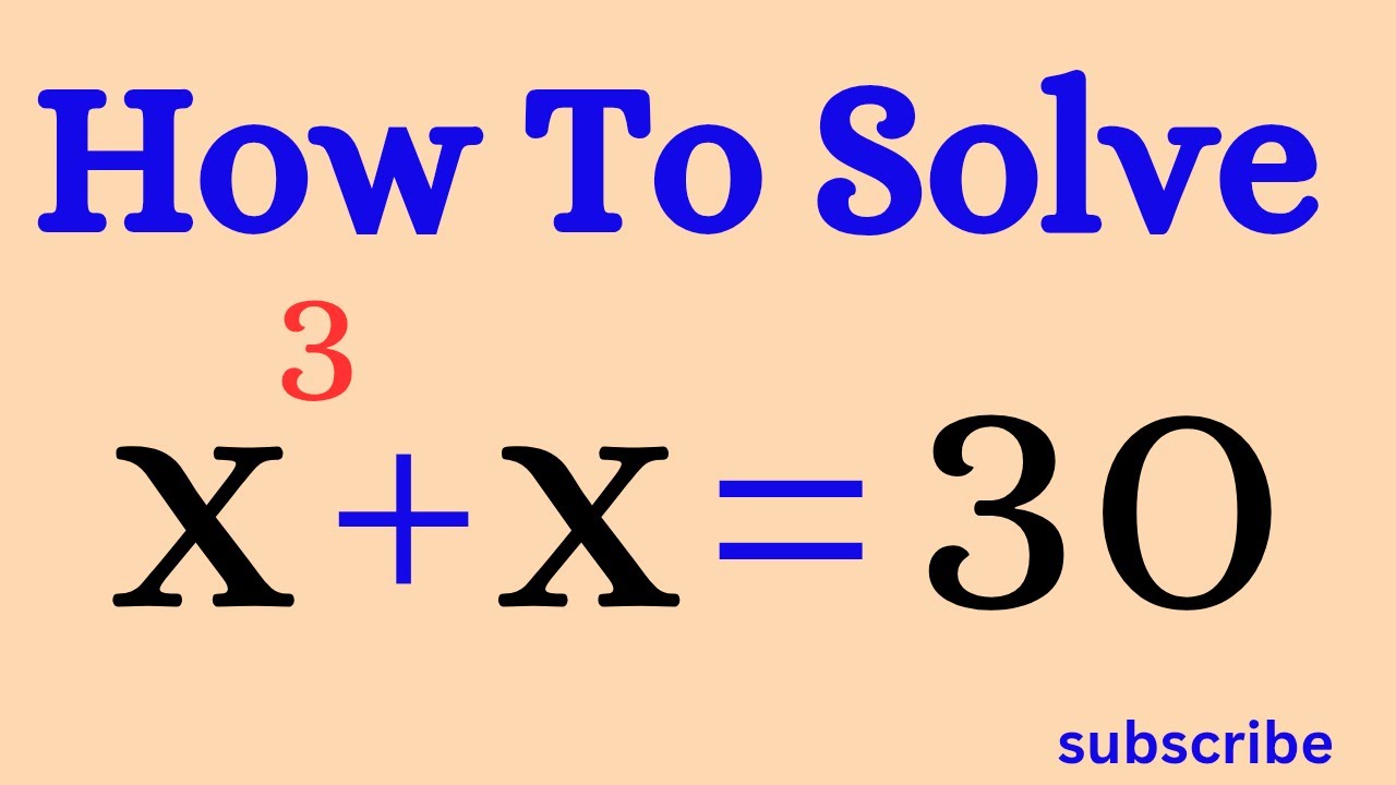 A Nice Algebra Math Olympiad Problem How To Solve Youtube