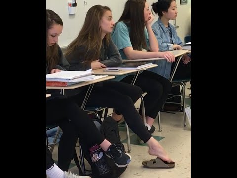 Classroom Candid Shoeplay 30 Youtube