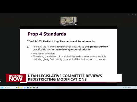 Utah Legislative Committee Reviews Redistricting Modifications In