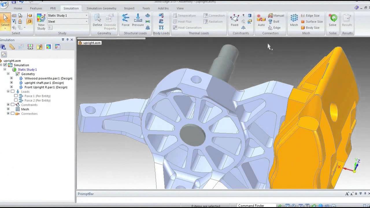 Solid Edge St5 Design Simulation Youtube