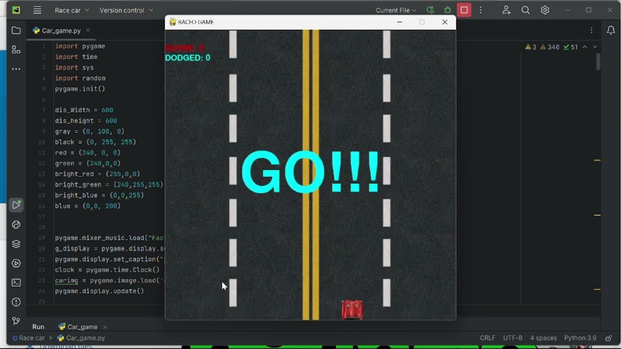 How To Create Car Racing Game Car Racing Game Using Python Python
