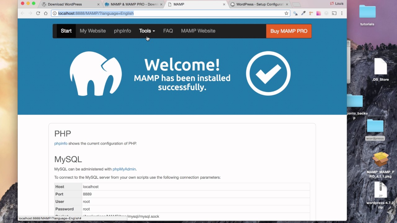 How To Install Wordpress Locally On Mac Osx Youtube