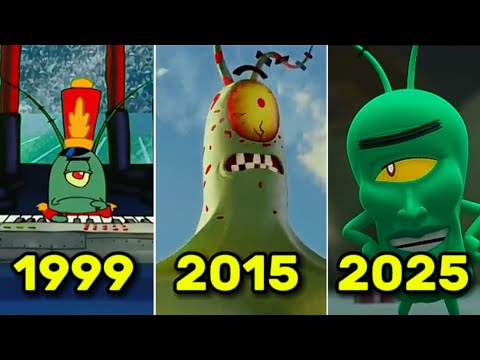 Evolution Of Plankton In Spongebob Movies And Tv And Animation 1999