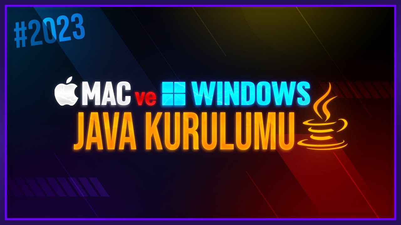 Mac Ve Windows Için Java Jdk Kurulumu 2023 Youtube